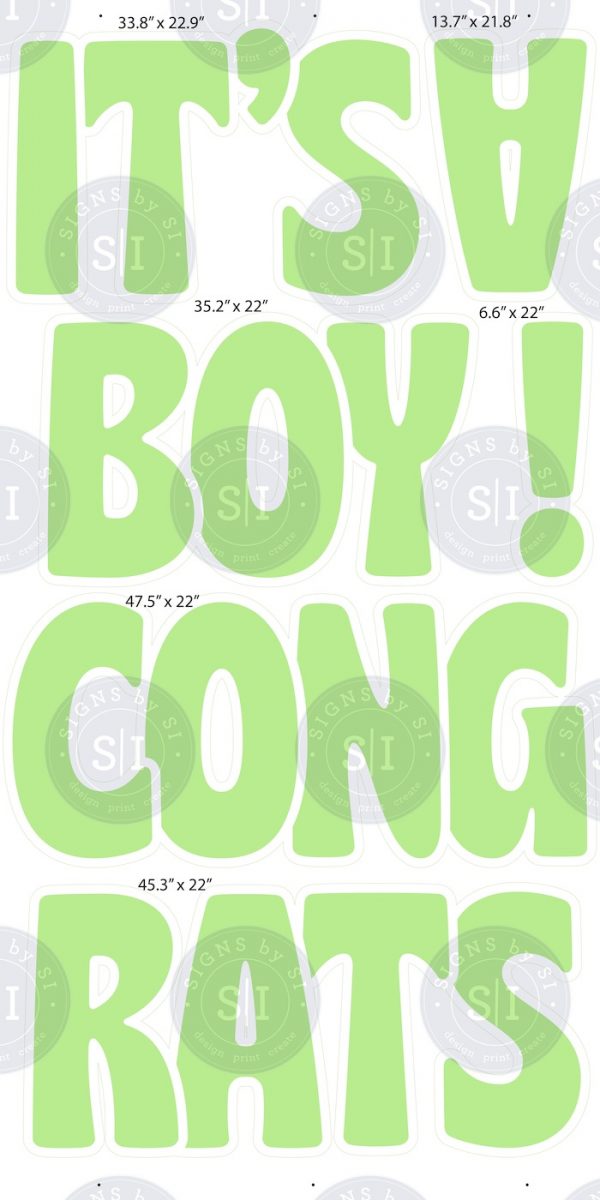 Groovy Lime Green Numbers- 16 Pieces - Signs by SI
