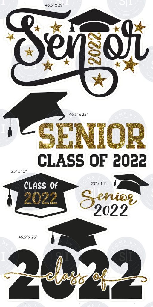 Class of 2022 Mixed Simple Stack 1 - 5 pieces - Signs by SI