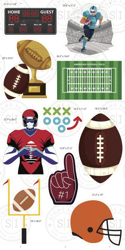Football- 10 Pieces - Signs by SI