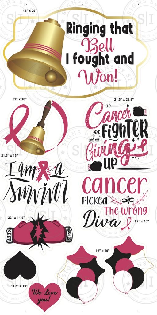 Ring the Bell I Fought Cancer Pink Smart Set - 10 Pieces - Signs by SI