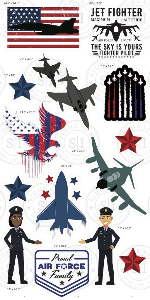 Air Force Graphics Set - 15 Pieces - Signs by SI