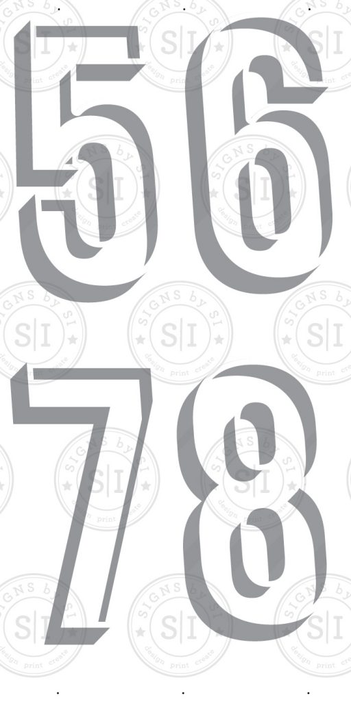 Jumbo Numbers Set 40" White 3D Marquee with Real LED Bulbs - 12 Pieces ...