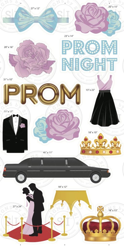 Prom Graphics Set Pastel - 13 Pieces - Signs by SI