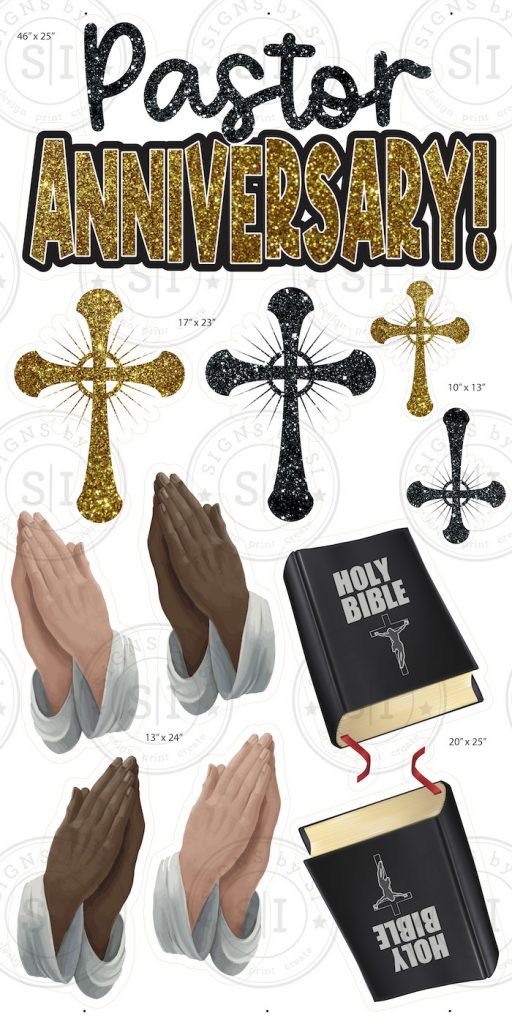 Pastor Anniversary Bible Church Simple Stack - 11 Pieces - Signs by SI