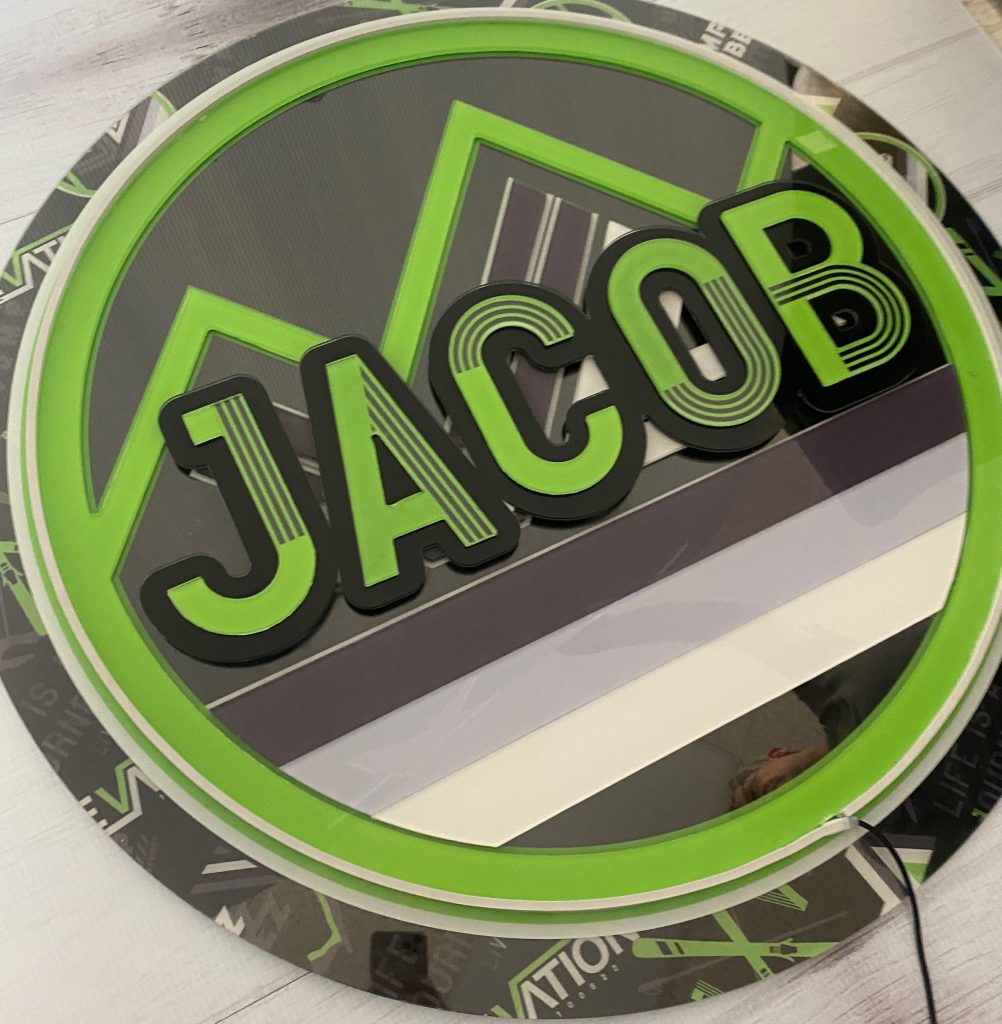 Custom Acrylic Layered + Neon Accent Sign In Board for Events, Wedding ...