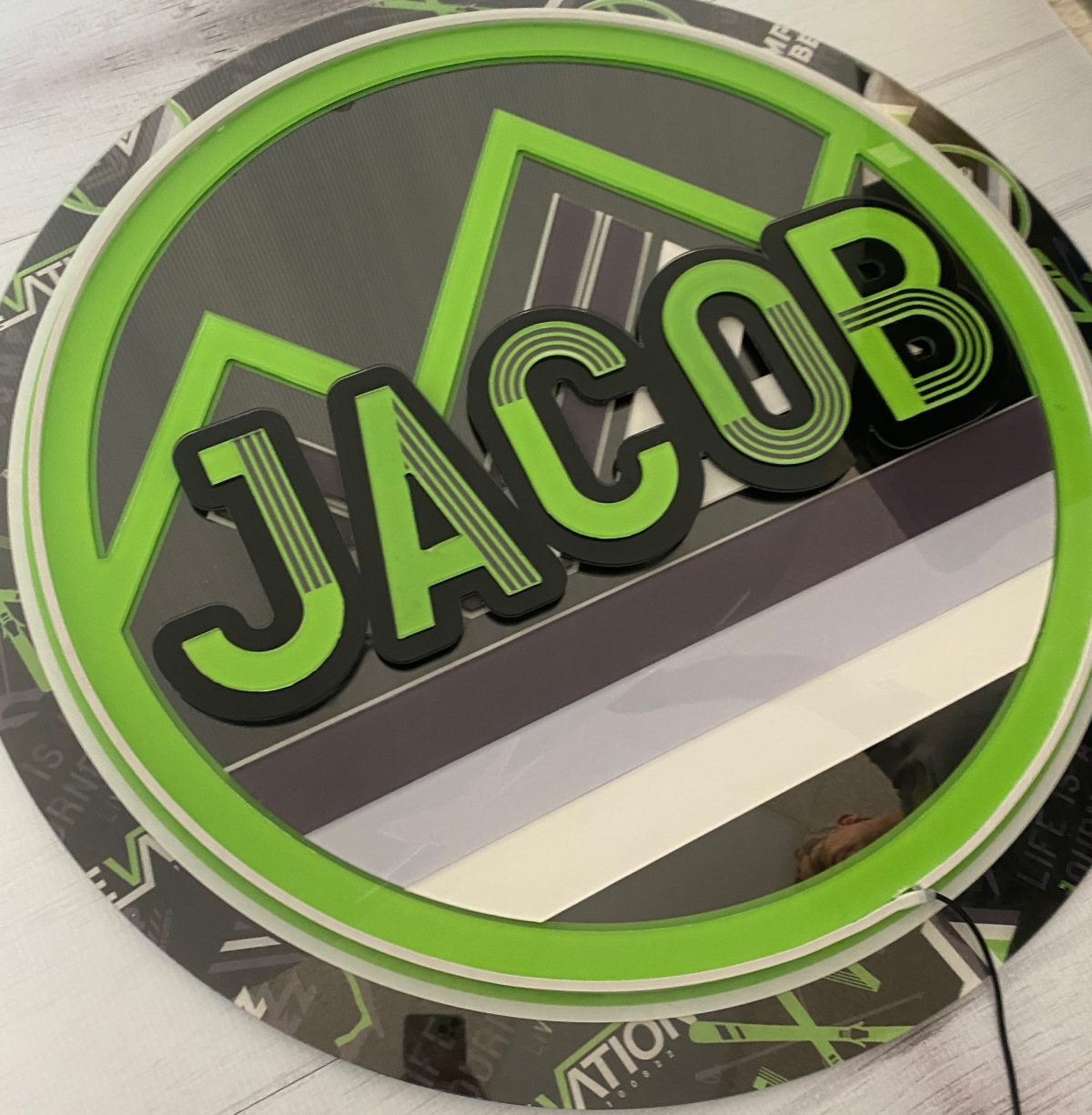 Name Custom Acrylic Layered + Neon Accent Sign In Board for Events ...