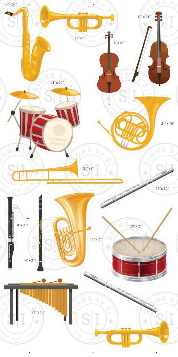 Music Instruments - 15 Pieces - Signs by SI