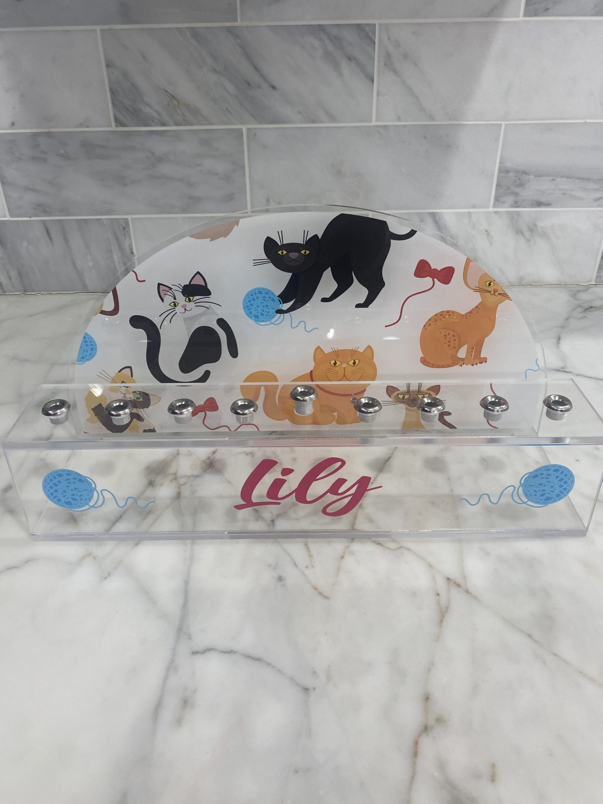 Customized Acrylic Hanukkah Menorah with Name/Verbiage and Graphics or ...