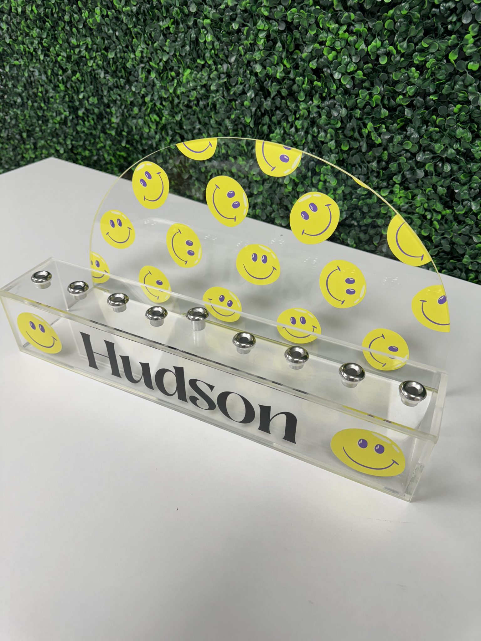 Customized Acrylic Hanukkah Menorah with Name/Verbiage and Graphics or ...