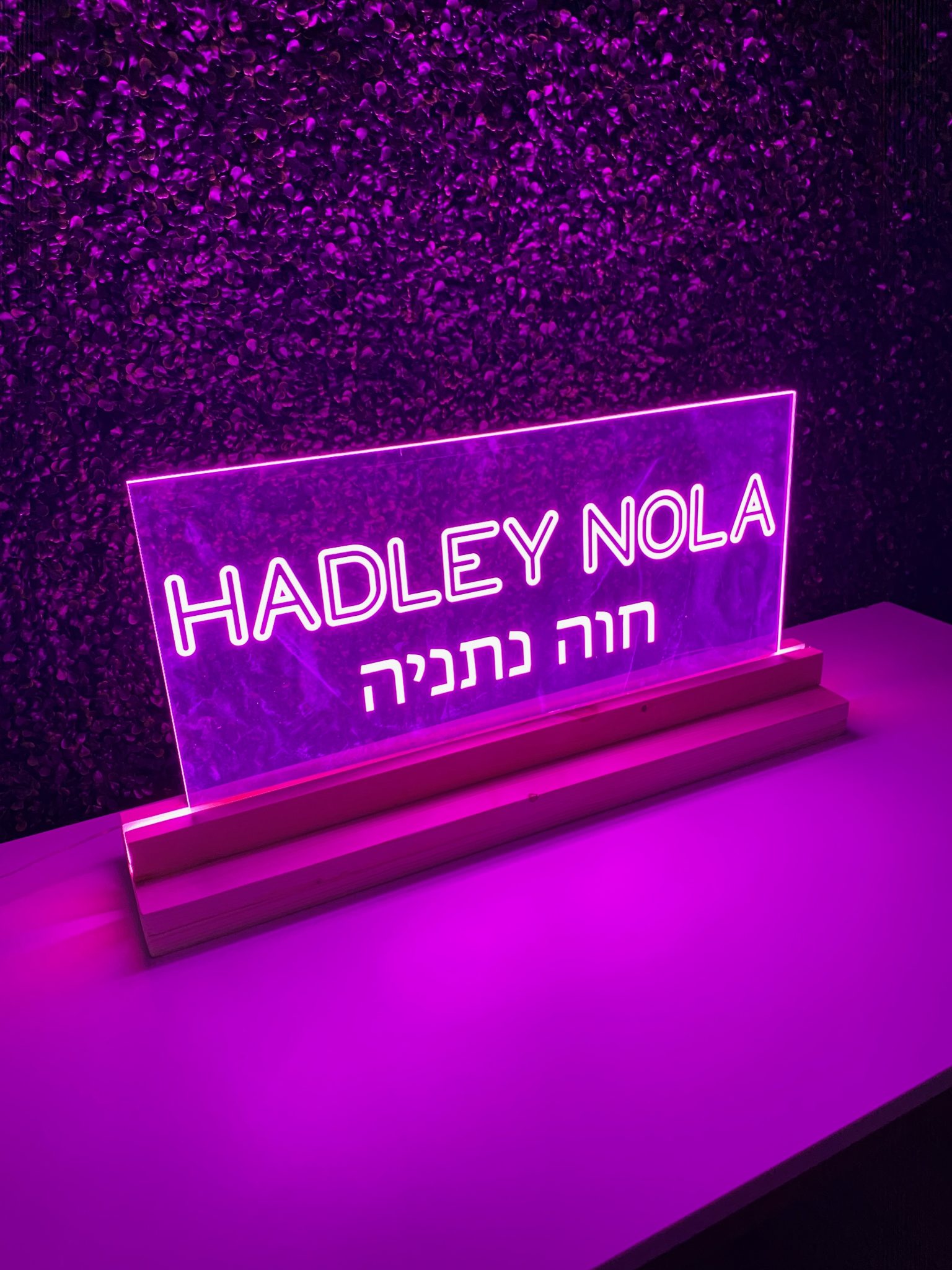 Custom Made LED Acrylic Light Up Display Sign in Board or Centerpieces ...