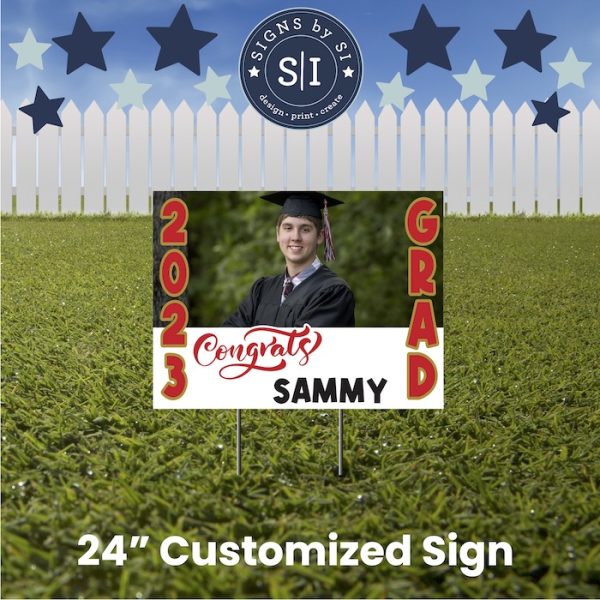 Custom Congrats Yard Sign - 24" Customized Graphic - Signs by SI