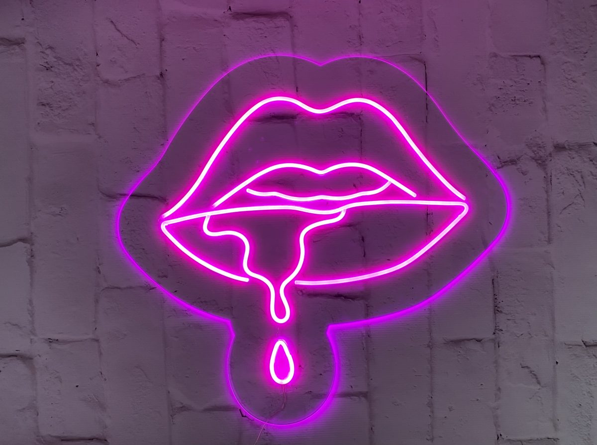 MELTING LIPS DRIPPING Lips Neon Sign, Light, Office, Living Room ...