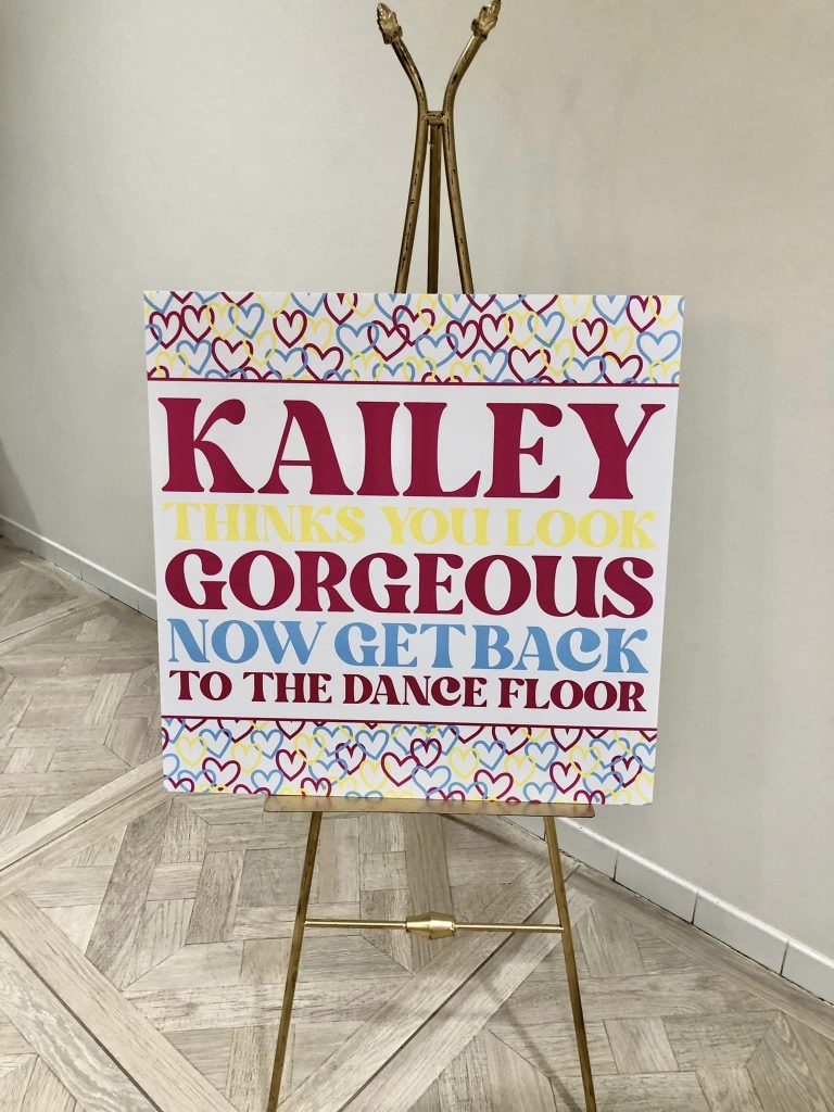 Die Cut Foam Board Centerpieces Signs for Bar Bat Mitzvah, Wedding ...