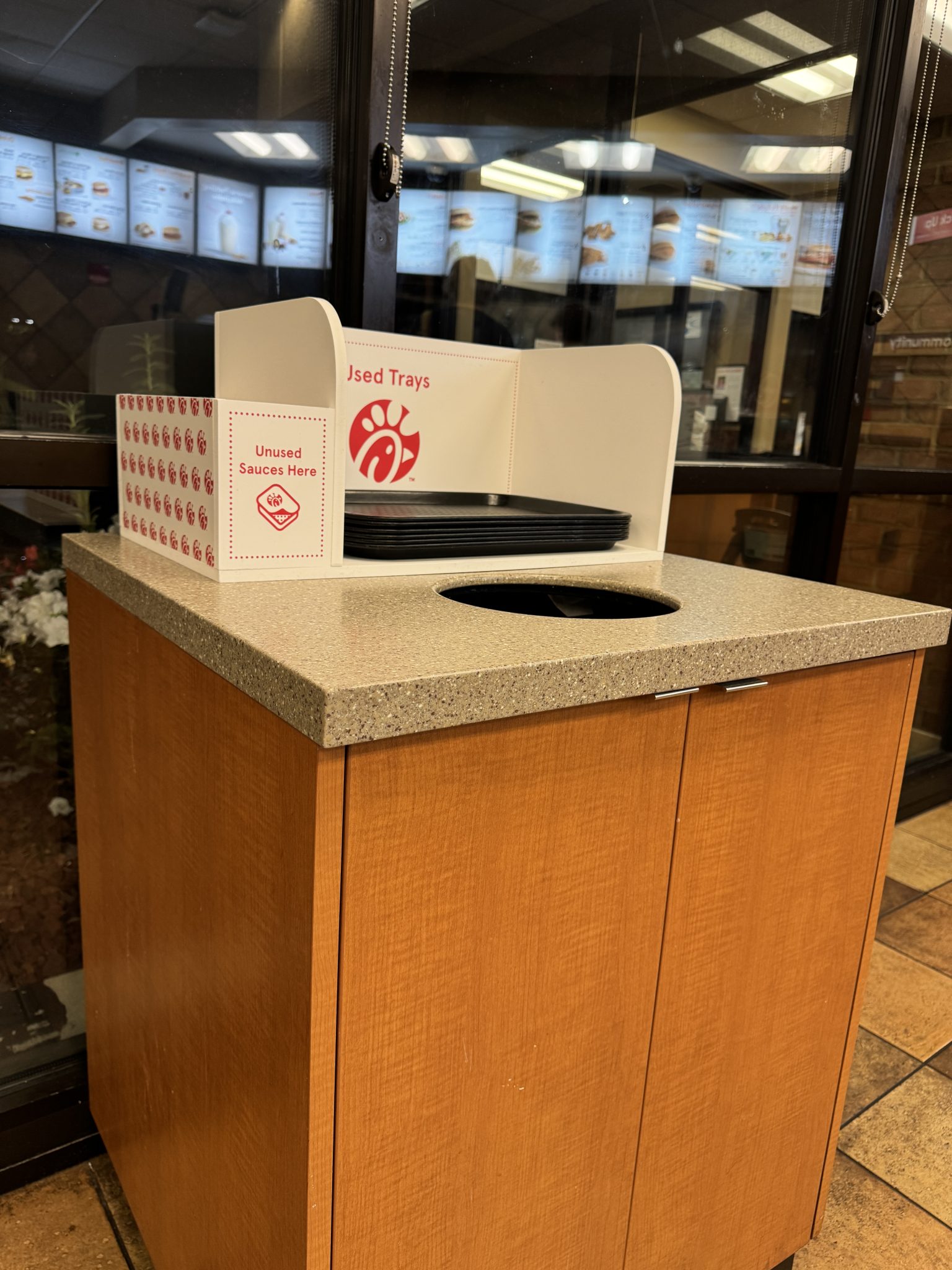 Chick-fil-A Sauces and Trays Holder Organizer for Top of Trash Cans ...