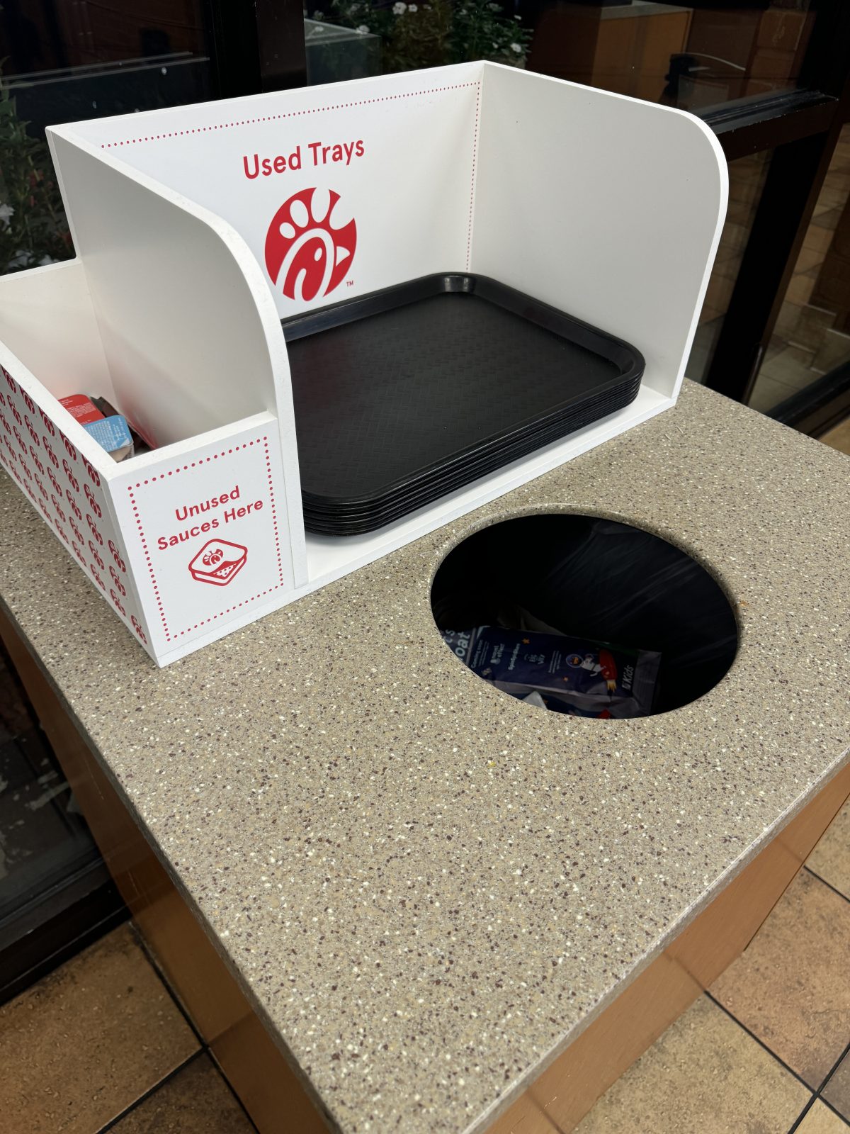 Chick-fil-A Sauces and Trays Holder Organizer for Top of Trash Cans ...