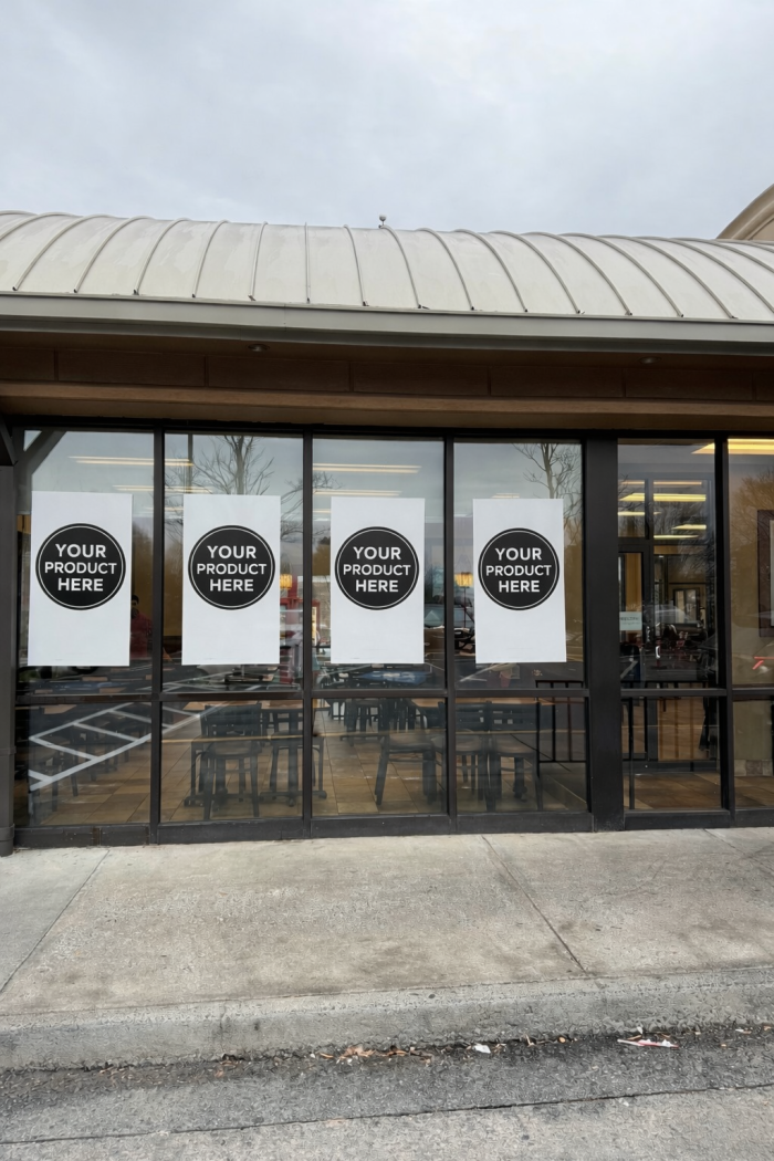 Restaurant Window Vinyl Cling Signs | 25x45 - Signs by SI