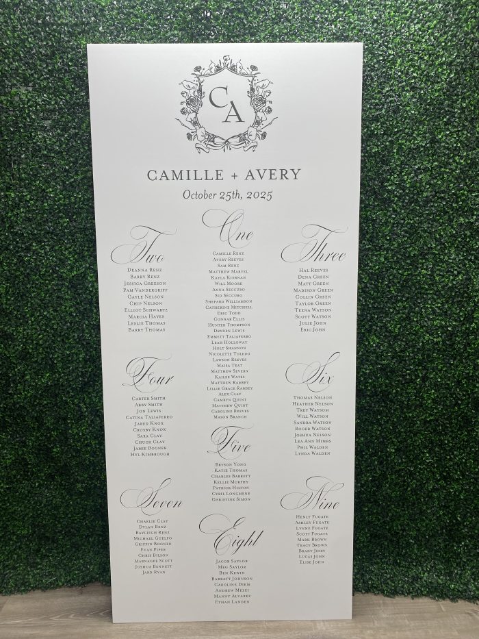 Custom Sign | Seating Chart | Welcome Sign | Menu Sign - Wedding | Bar ...