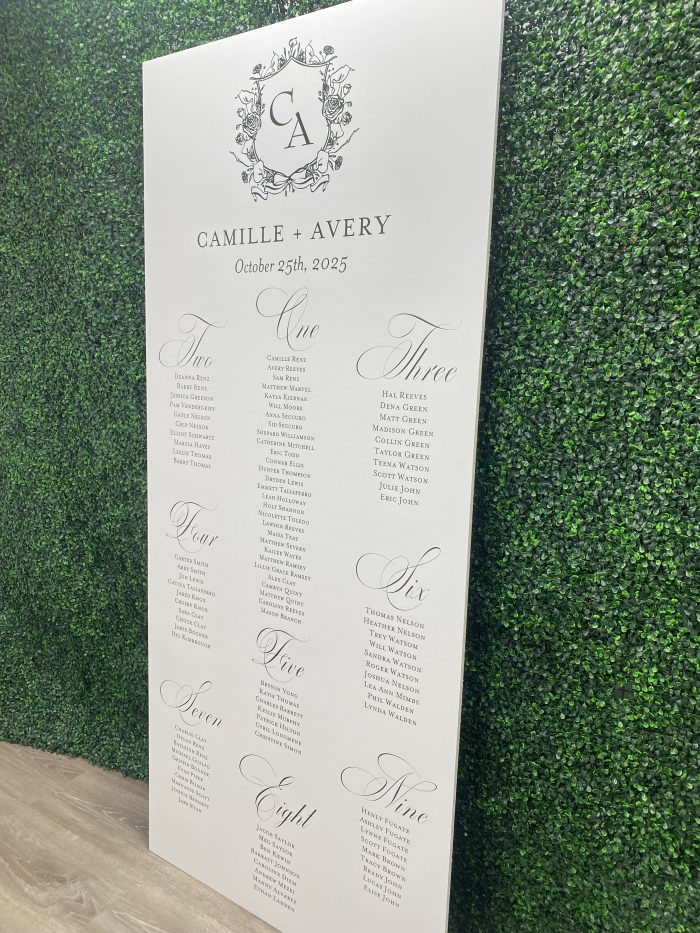 Custom Sign | Seating Chart | Welcome Sign | Menu Sign - Wedding | Bar ...